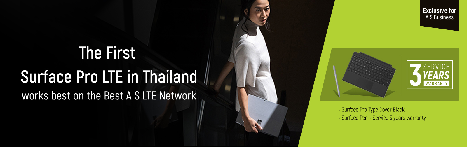 The First Surface LTE in Thailand works best on the Best AIS LTE network